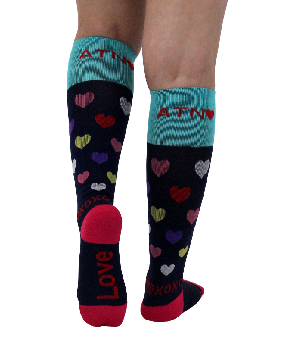 ATN Compression Knee High - Hearts – About The Nurse Compression Australia
